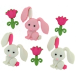 Bunny Love | Novelty Buttons for Sewing and Crafts