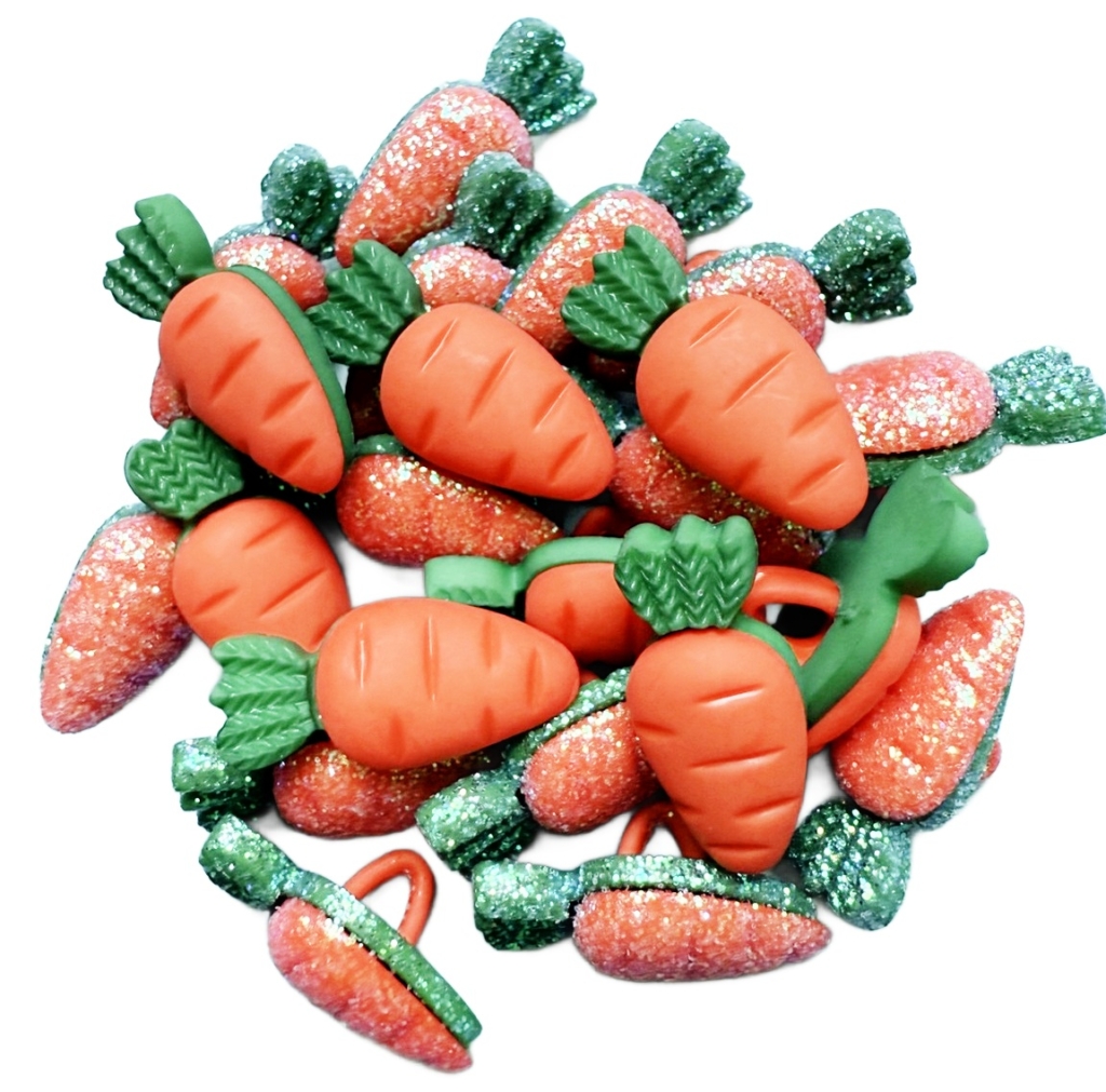 Carrot Crop^ Button Set | Novelty Buttons for Sewing and Crafts