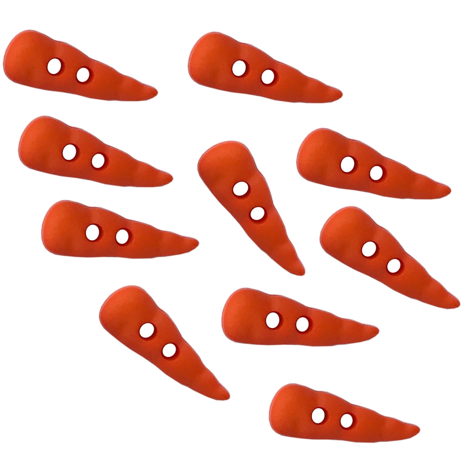 Carrot Nose 2 Hole Buttons^ | Novelty Buttons for Sewing and Crafts